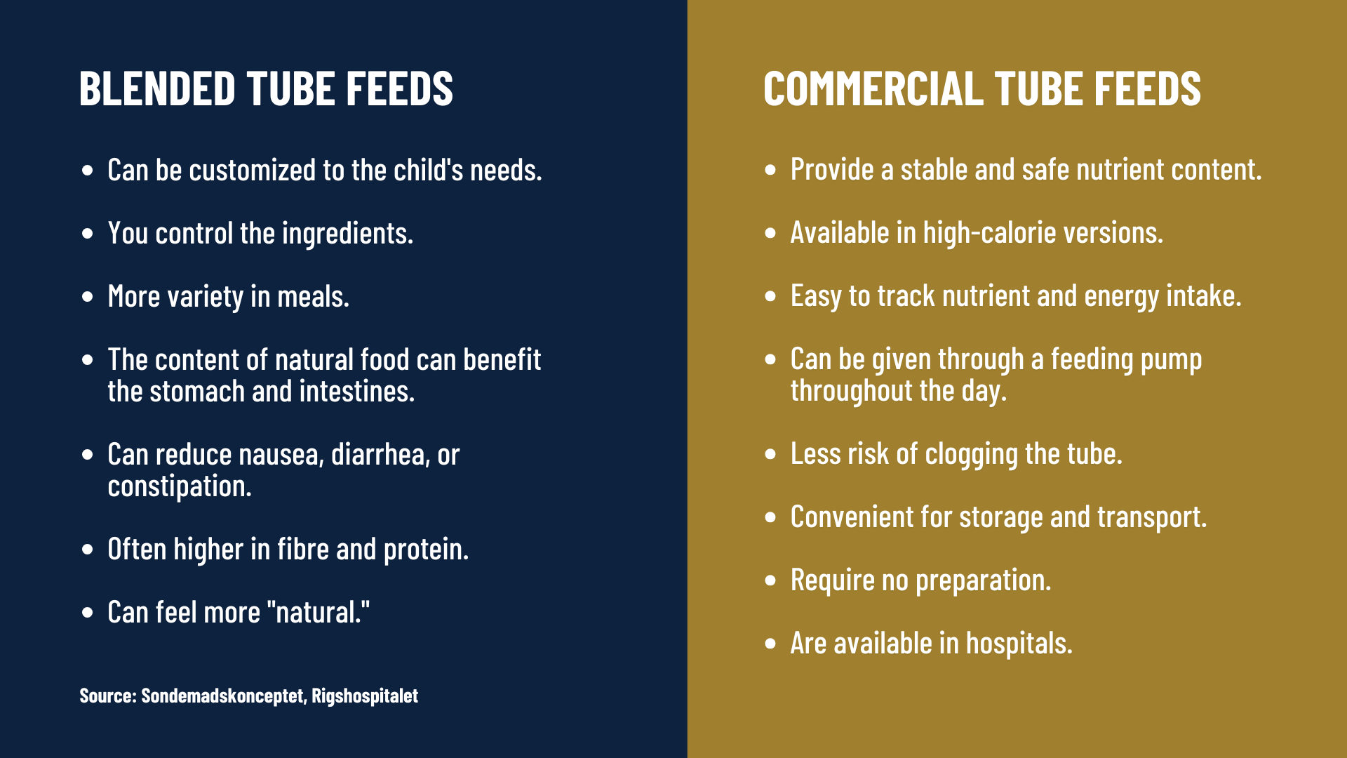 Tube feeding – helpful advice for families | Elsass Fonden